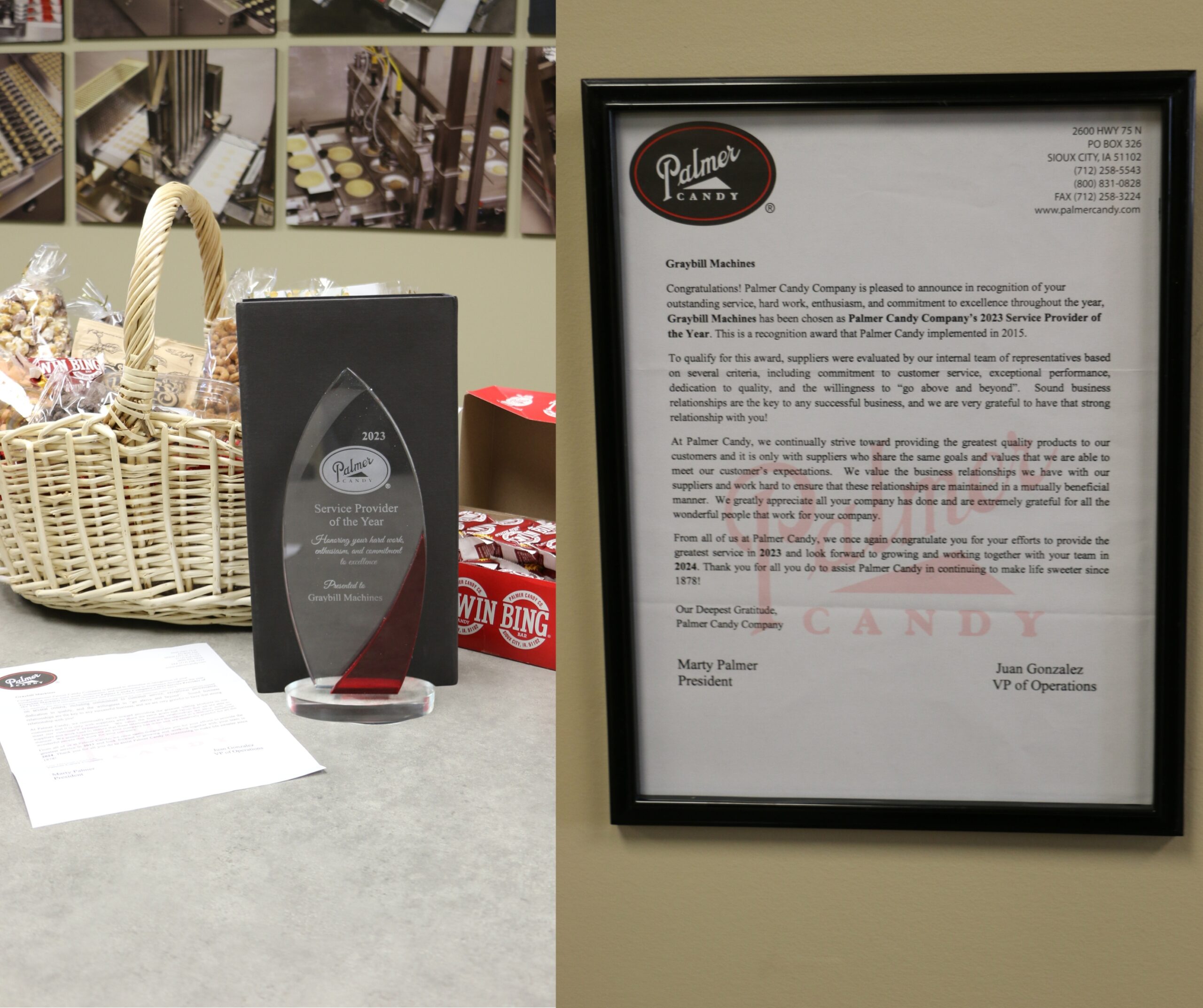 Palmer Award - Graybill Machines